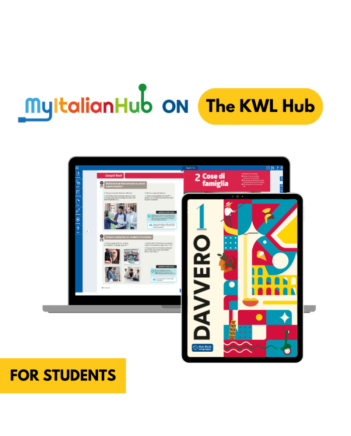 Davvero 1: 6-Month My Italian Hub for Students (The KWL Hub)