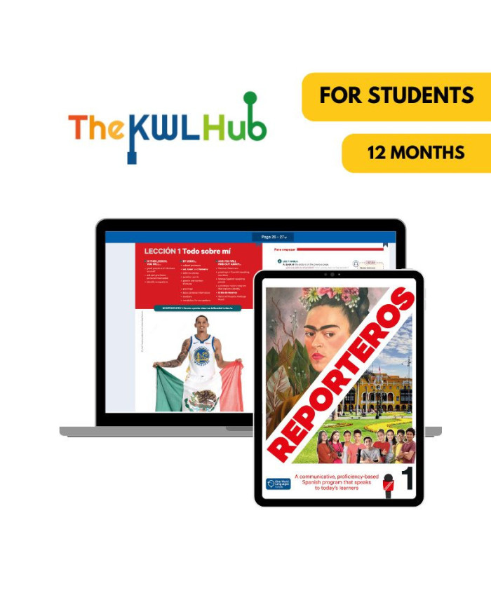 Reporteros 1: 12-Month The KWL Hub for Students (Premium)