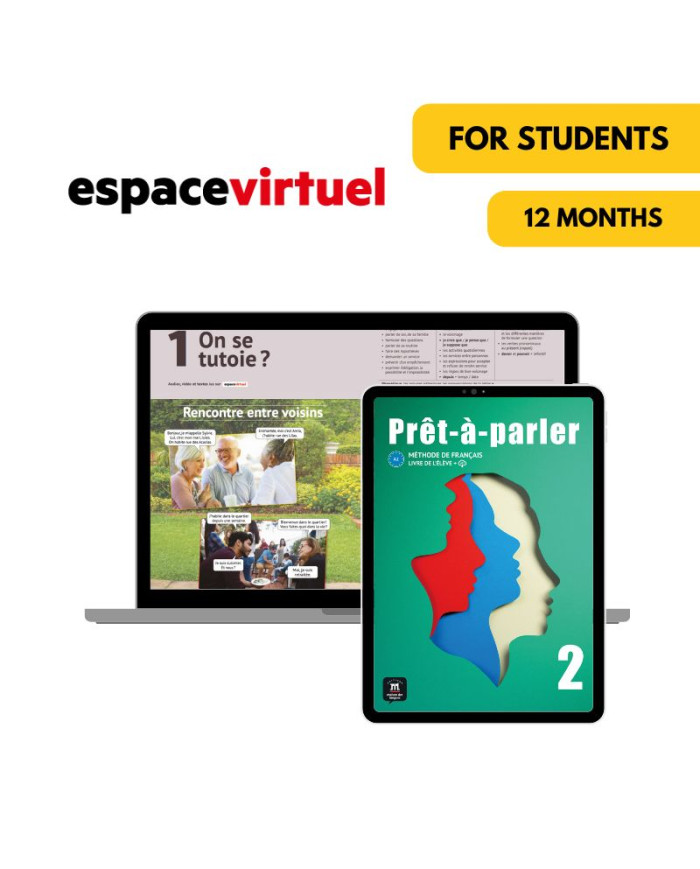Prêt-à-parler 2: 12-Month Espace Virtuel for Students