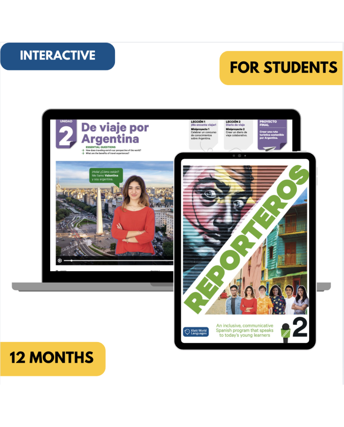 Reporteros 2: 12-Month The KWL Hub for Students (Interactive)